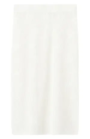 Mango Floral Crochet Midi Skirt - White