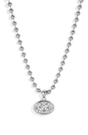 Lili Claspe LILI CLASPE Cleo Oval Pendant Necklace Silver