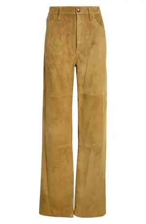Altuzarra Mills High Waist Suede Pants - Breen