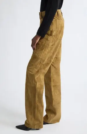 Altuzarra Mills High Waist Suede Pants - Breen