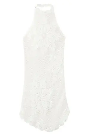Mango Floral Crocheted Cover-up Dress
