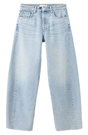 Mango Mid Rise Balloon Jeans - Light Blue