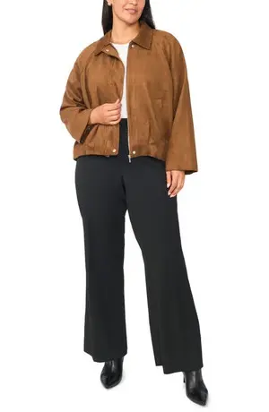 Vince Camuto Faux Suede Raglan Sleeve Jacket