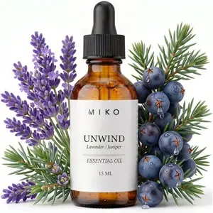 MIKO Unwind Essential Oil With Lavender & Juniper 100% Organic 15ml