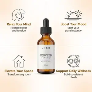 MIKO Unwind Essential Oil With Lavender & Juniper 100% Organic 15ml