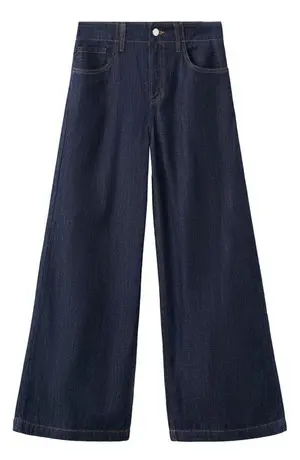 Mango Wide Leg Rinse Wash Jeans