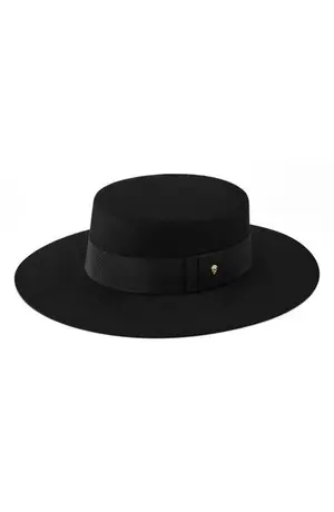 Helen Kaminski Suite Wool Boater Hat - Black