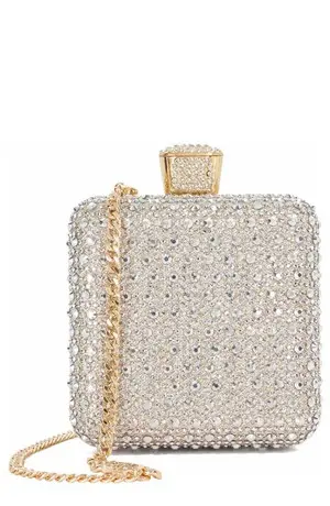 Dune London Elida Crystal Box Clutch - Silver