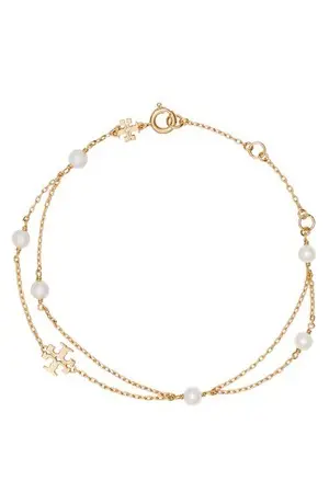 Tory Burch Kira Faux Pearl Layered Bracelet