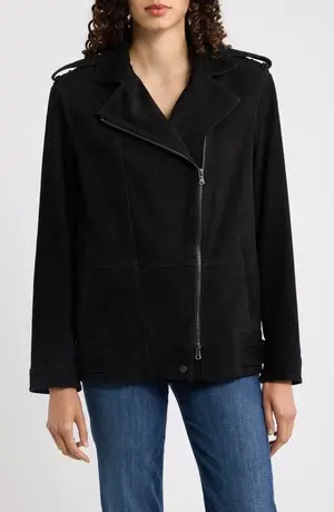 Kobi Halperin Priscilla Suede Zip-up Jacket - Black