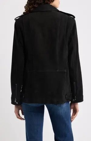 Kobi Halperin Priscilla Suede Zip-up Jacket - Black