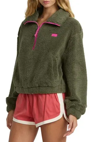 BILLABONG Half Zip Fleece Pullover - Canteen