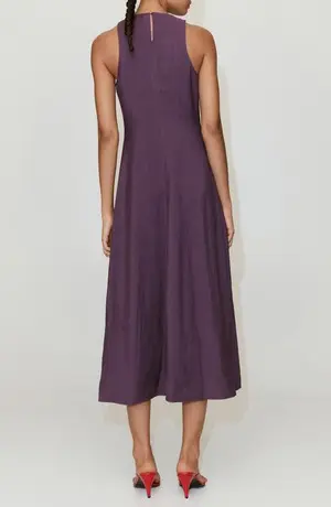 Mango A-line Dress With Stitching Detail - Violet