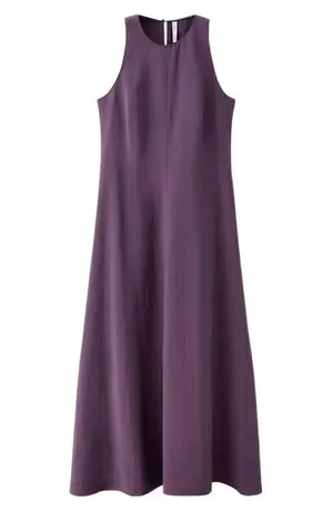 Mango A-line Dress With Stitching Detail - Violet