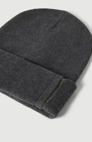 Brunello Cucinelli Cashmere Rib Knit Beanie With Monili