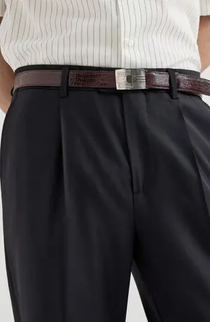 Brunello Cucinelli Super 150s Virgin Wool Batavia Trousers - Black