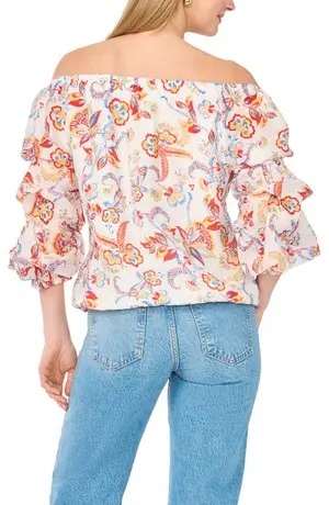 Vince Camuto Off The Shoulder Bubble Sleeve Top