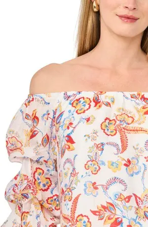 Vince Camuto Off The Shoulder Bubble Sleeve Top