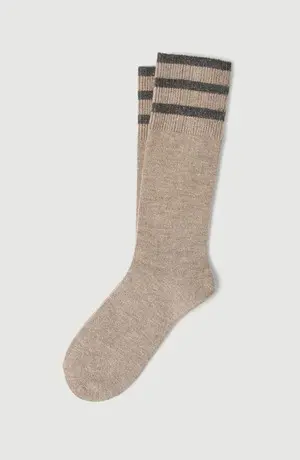 Brunello Cucinelli Sparkling Cashmere Knit Socks - Beige