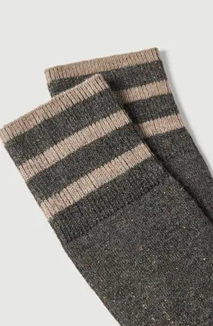 Brunello Cucinelli Sparkling Cashmere Knit Socks - Dark Grey