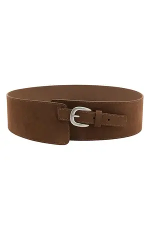 Mango Wide Split Leather Belt