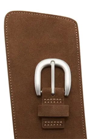 Mango Wide Split Leather Belt