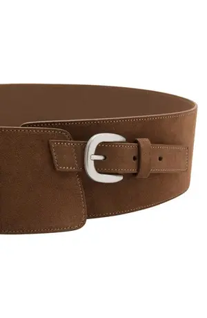 Mango Wide Split Leather Belt