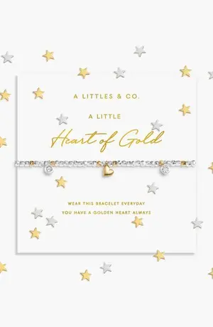 A LITTLES & CO Sparkle Confetti A Little 'heart Of Gold' Bracelet - Mixed