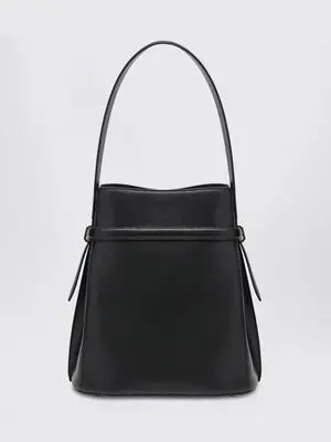 TOTEME Calfskin Bucket Bag With Monogram Logo