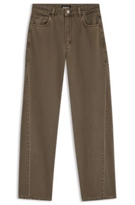 BOSS Relaxed-fit Colored Jeans In Cotton Blend
