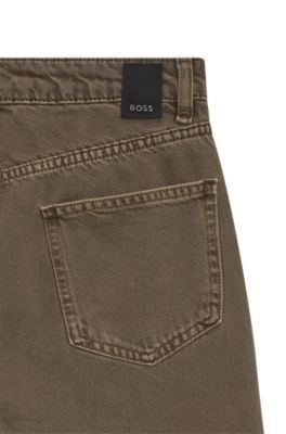 BOSS Relaxed-fit Colored Jeans In Cotton Blend