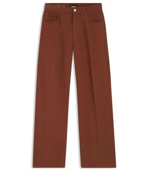 BOSS Relaxed-fit Colored Jeans In Cotton Blend - Dark Orange