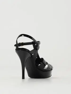 Saint Laurent Patent Leather Platform Sandals