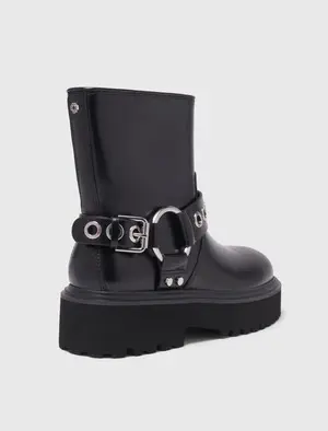 Maje Leather Biker Boots