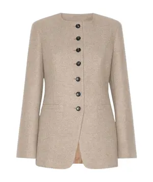 Max Mara Cashmere Crew-neck Jacket - Sand