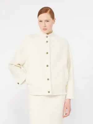 Max Mara Double Jersey Wool Bomber Jacket