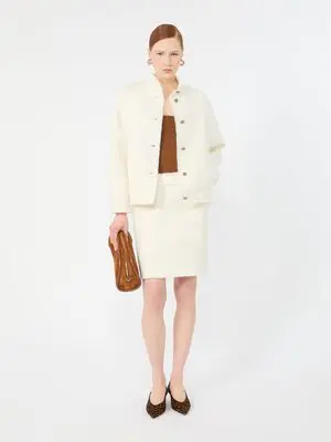 Max Mara Double Jersey Wool Bomber Jacket