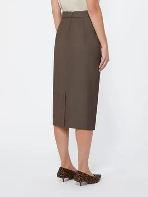 Max Mara Wool Gabardine Pencil Skirt