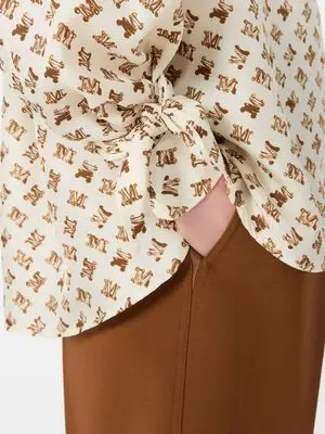 Max Mara Oversized Printed Silk Shirt