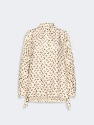 Max Mara Oversized Printed Silk Shirt