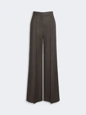 Max Mara Denim-look Wool Trousers - Black