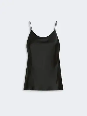 Max Mara Silk Satin Top - Black