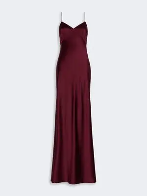 Max Mara Silk Satin Slip Dress - Bordeaux