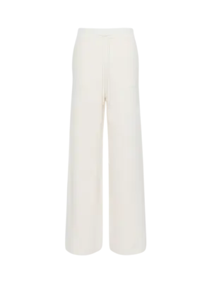 Max Mara Wide Leg Cashmere Trousers - White