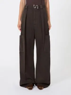 Max Mara Oversized Cotton Cargo Trousers