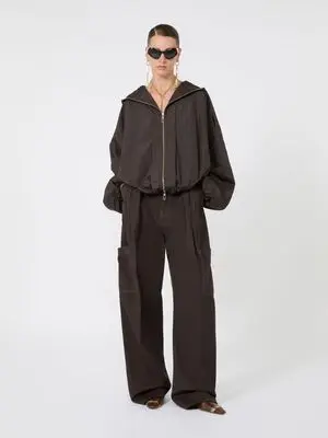 Max Mara Oversized Cotton Cargo Trousers