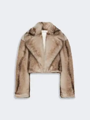 Max Mara Short Furry Jersey Jacket