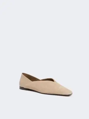 Max Mara Split Leather And Nappa Leather Ballet Flats