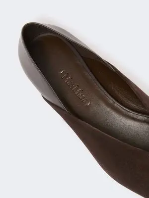 Max Mara Split Leather And Nappa Leather Ballet Flats