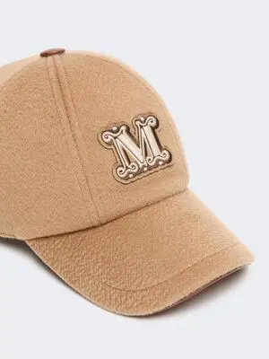 Max Mara Cashmere Double Drap Baseball Cap